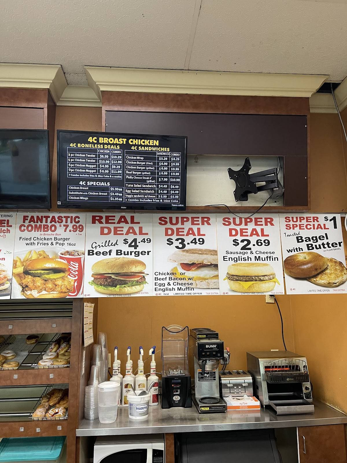 Menu at 4C Chicken restaurant, Toronto, O'Connor Dr