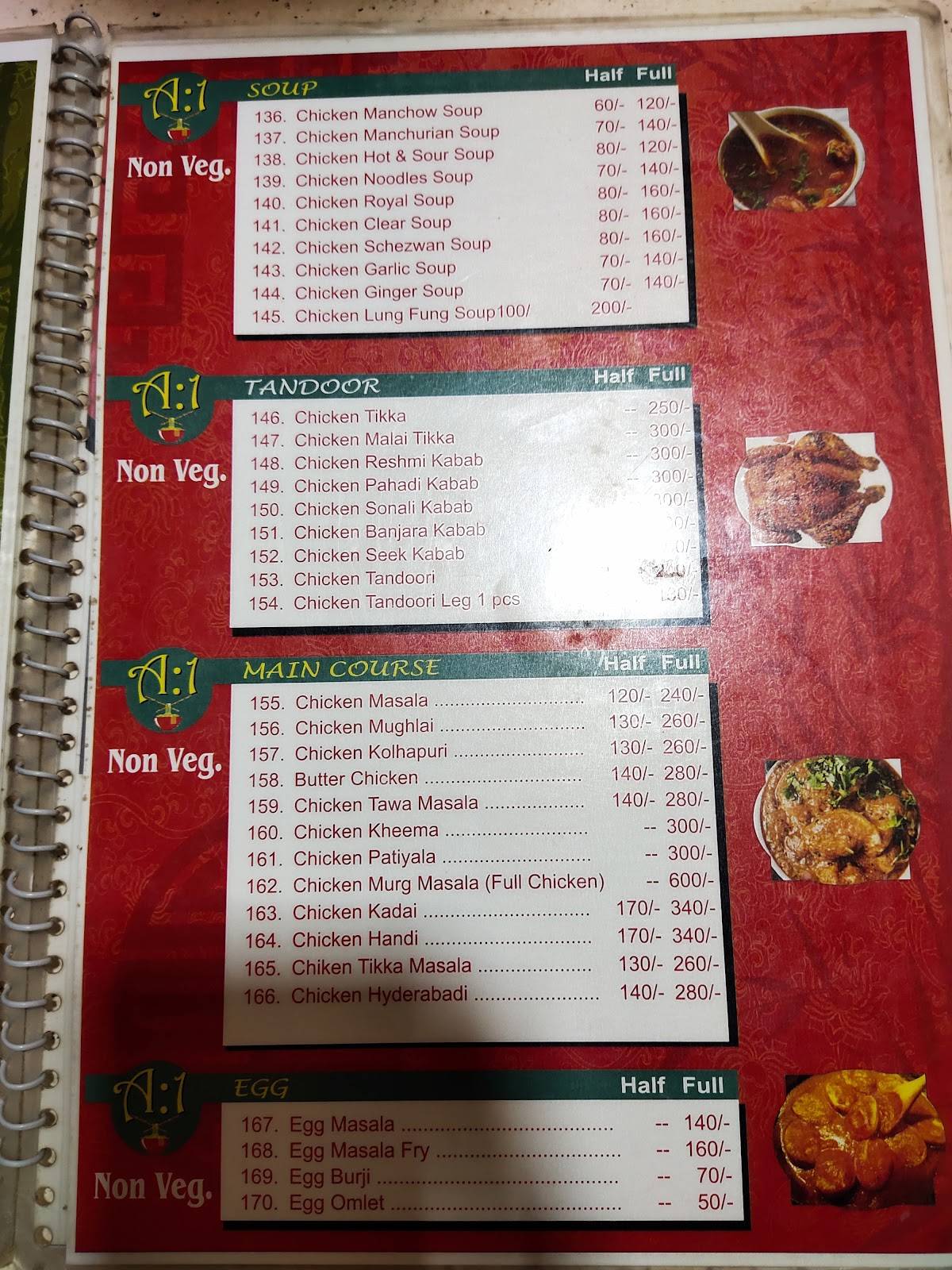Menu at A1 Chinese Family Restaurant, Mumbai