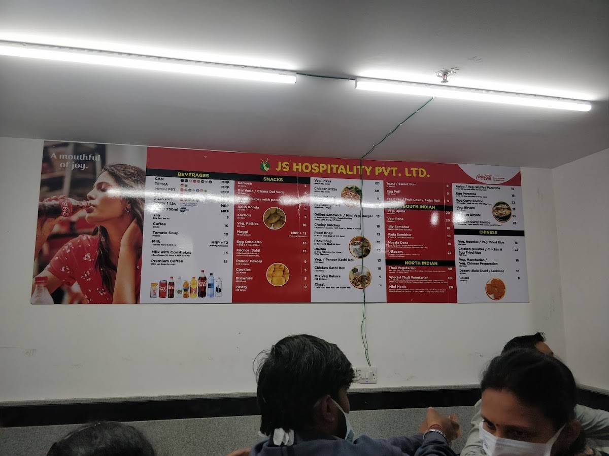 Menu at AIIMS OPD canteen, New Delhi