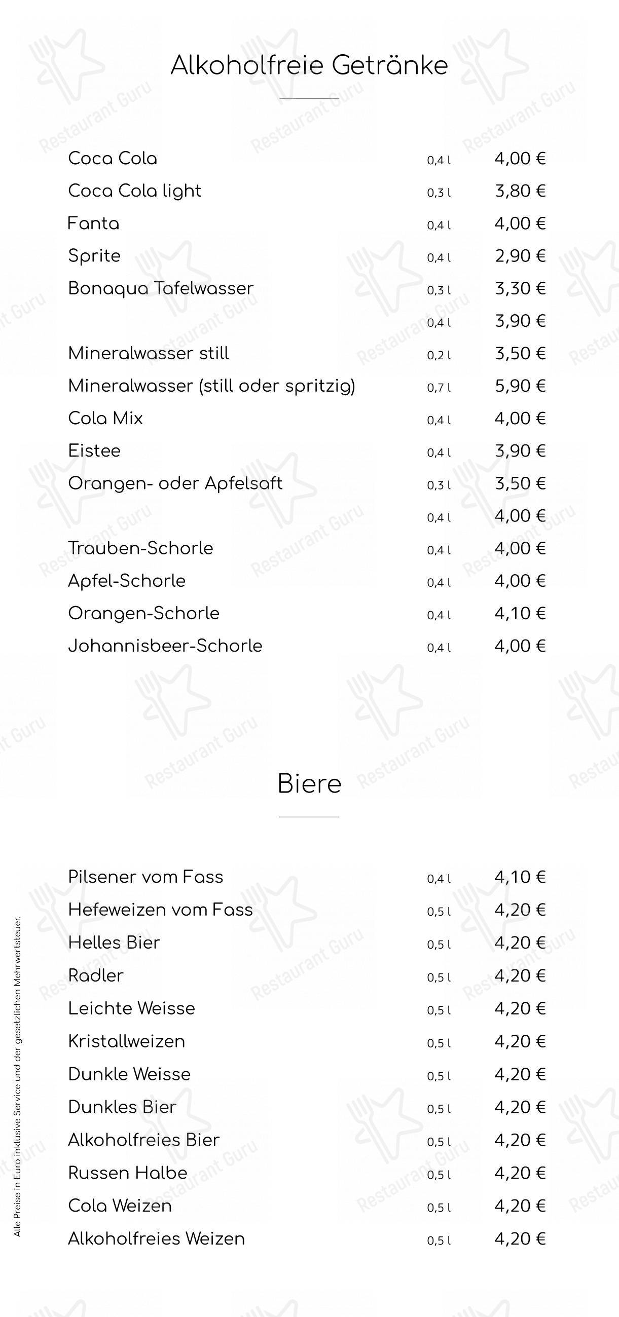 Speisekarte von ALFA - Echte griechische Küche restaurant, Weiden in ...