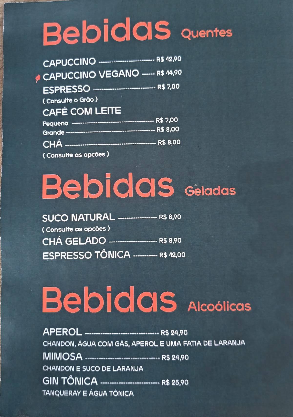 Menu em AMÔ - Café & Brunch, São José dos Campos