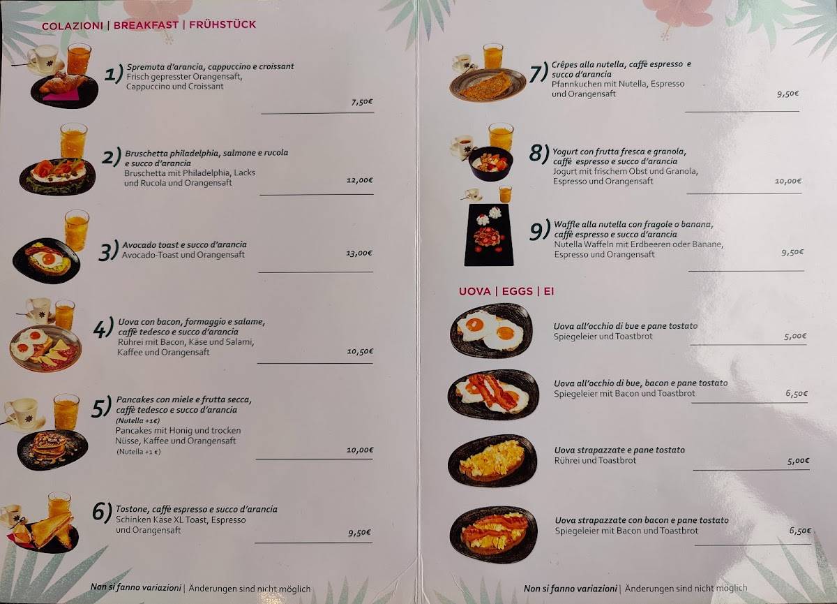 Speisekarte von ASTRA BAR, Bibione