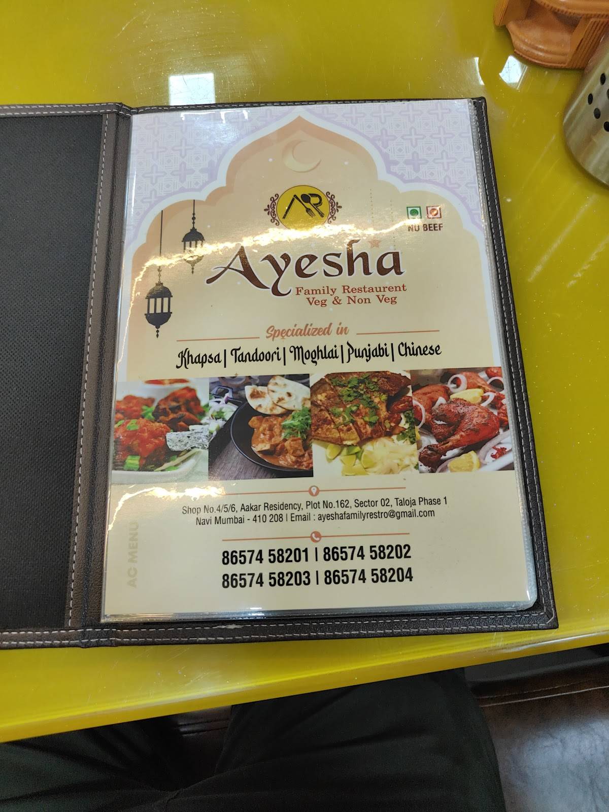 Menu at AYESHA FAMILY RESTAURANT, Navi Mumbai