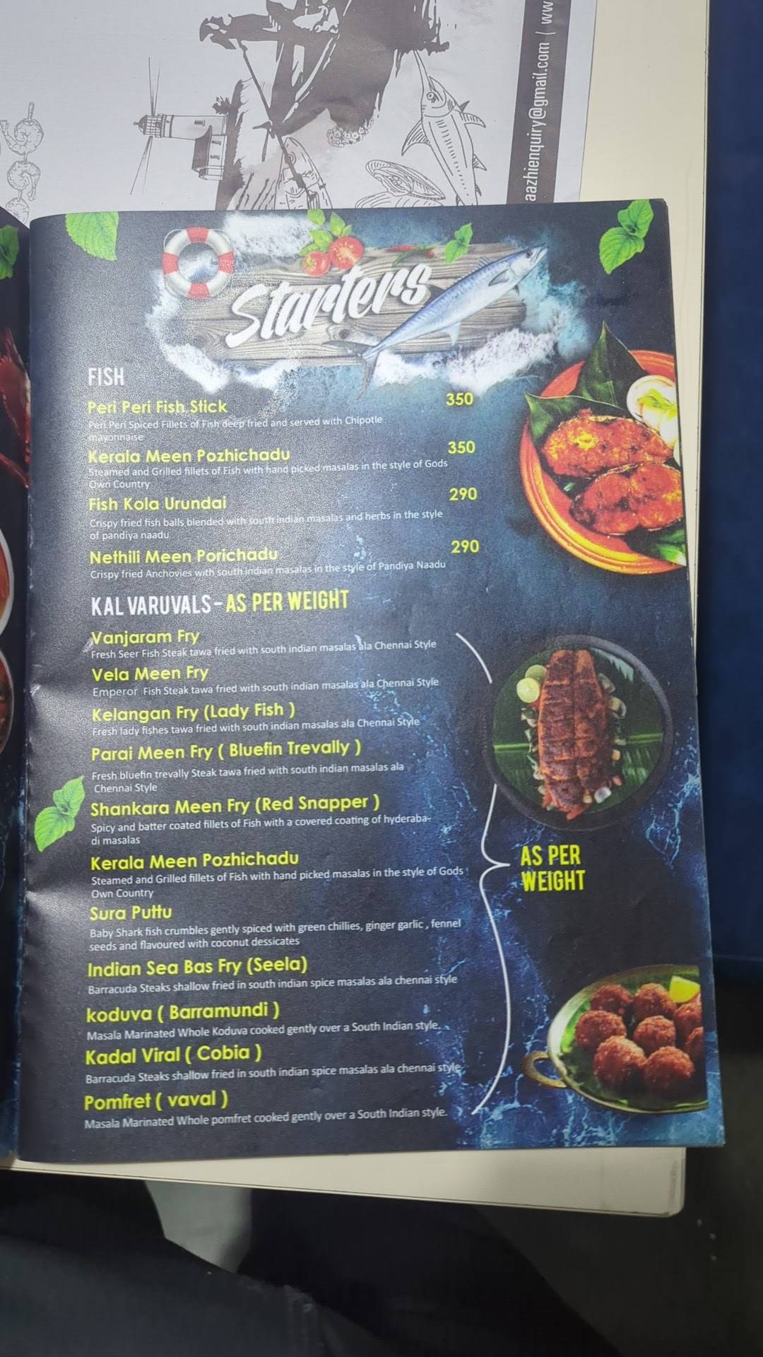 Menu at Aazhi Seafood Restaurant, Chennai, 20