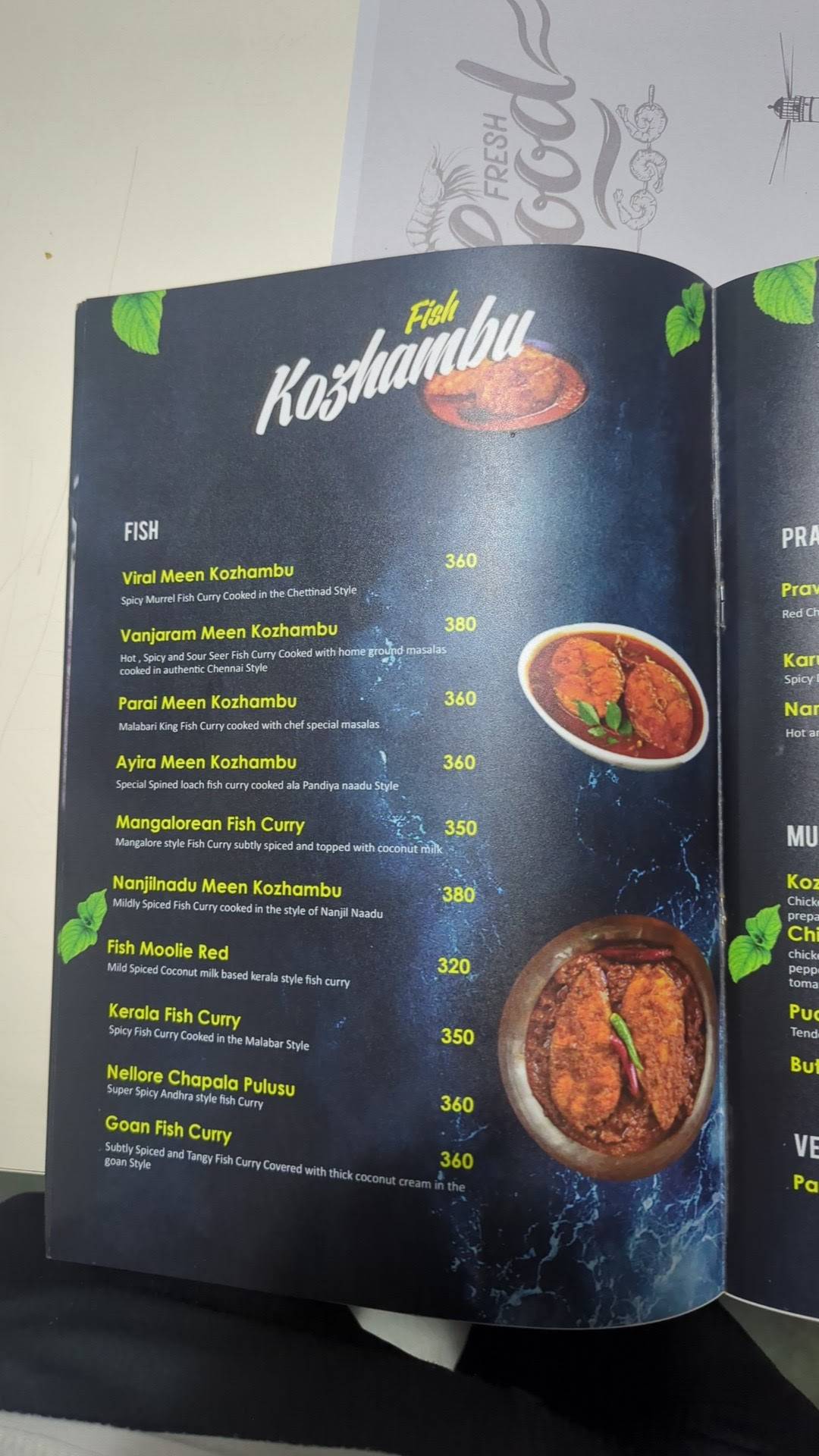 Menu at Aazhi Seafood Restaurant, Chennai, 20