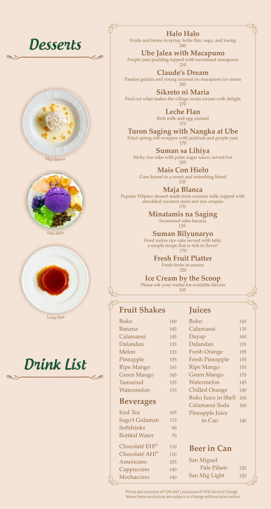 Menu at Abe's Farm restaurant, Magalang