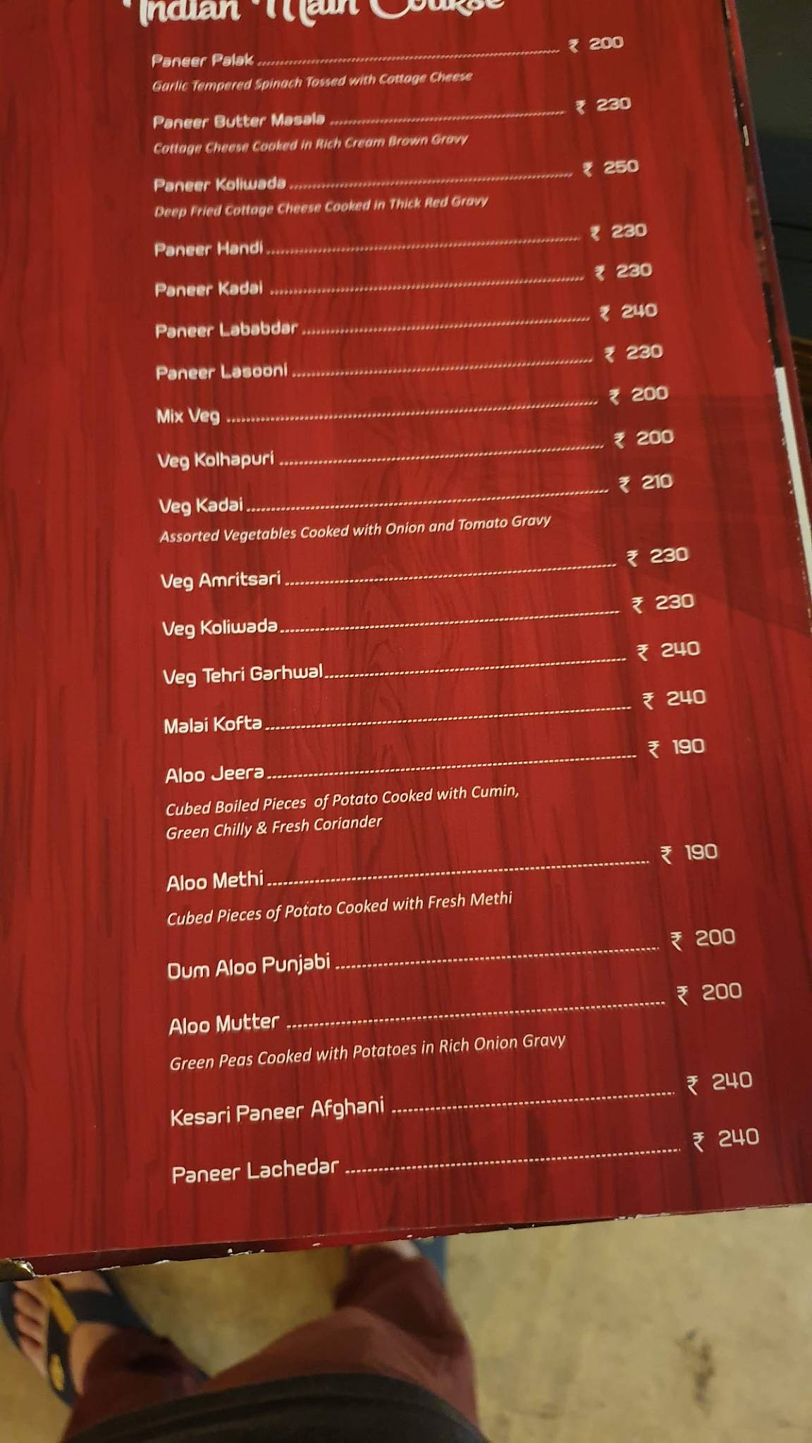 Menu at Abhiruchi Gokul Restaurant, Pune, Terrace Level