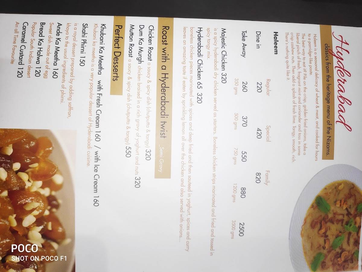 Menu at Abid's Chetpet, Chennai, Shop No