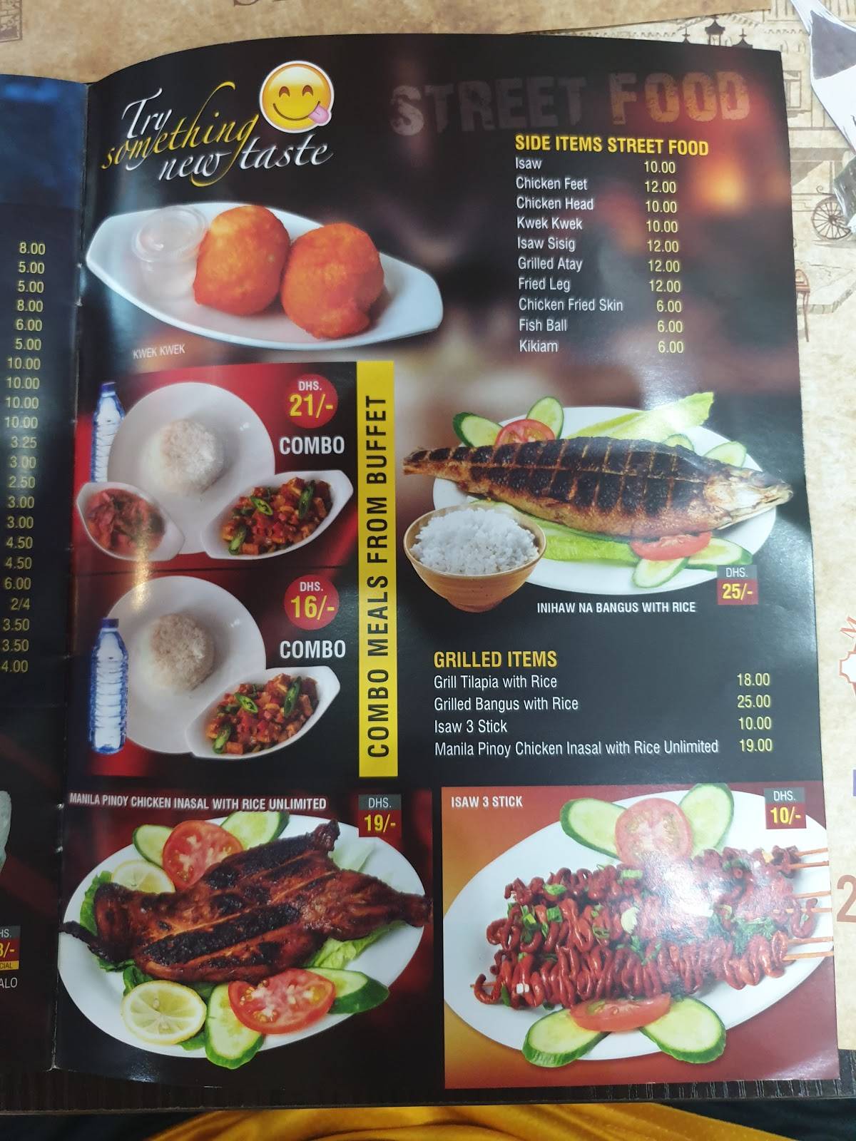 Menu at Manila Pinoy Restaurant And Bakery, Abu Dhabi, E18-02