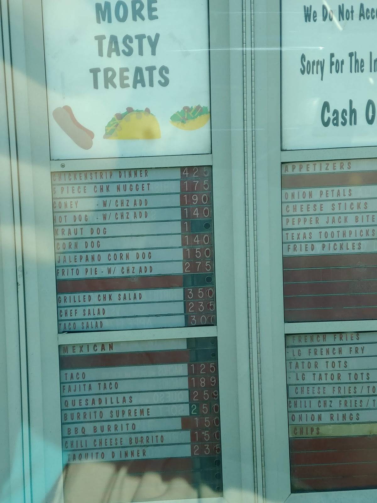 Menu at Whip Dip restaurant, Ada
