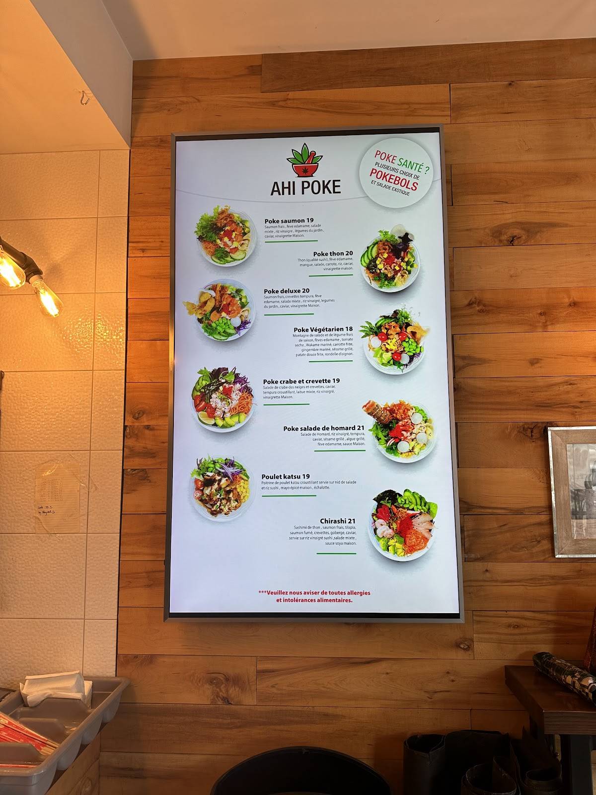 Menu au Ahi Poke Beaubien restaurant, Montréal, 777 Rue Beaubien E