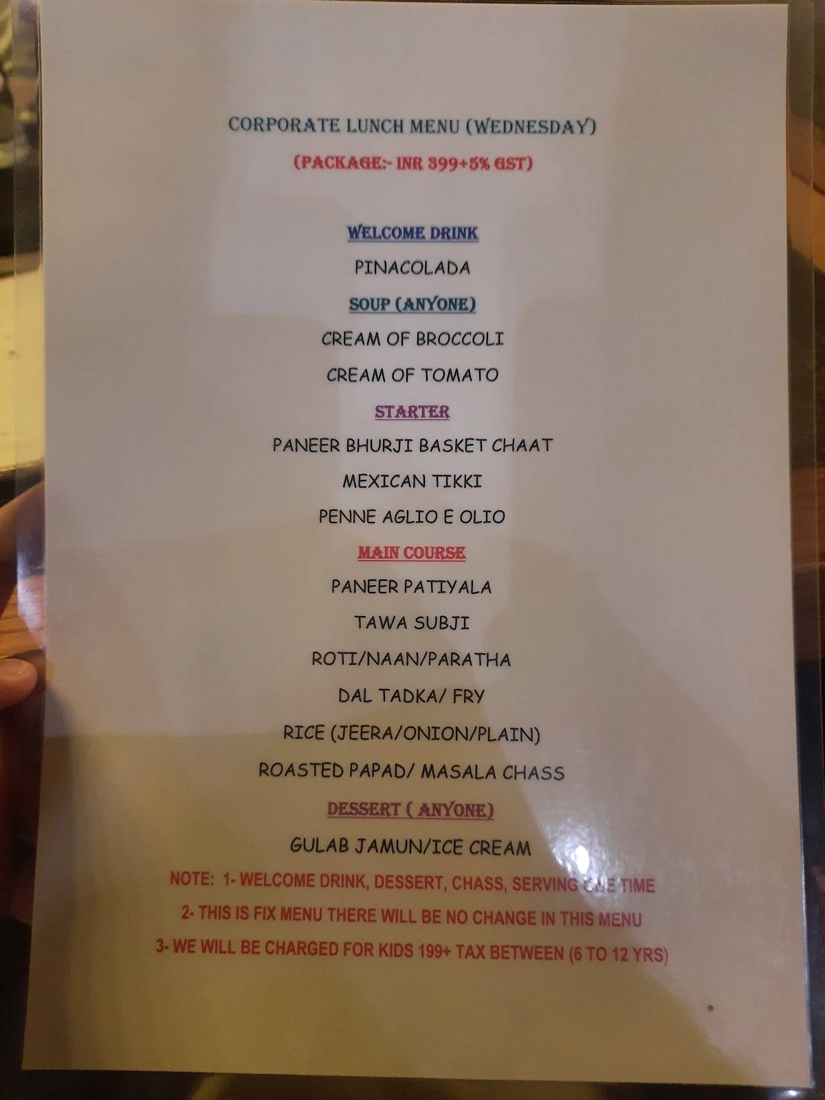 Menu at The Secret Kitchen, Ahmedabad, 2nd floor