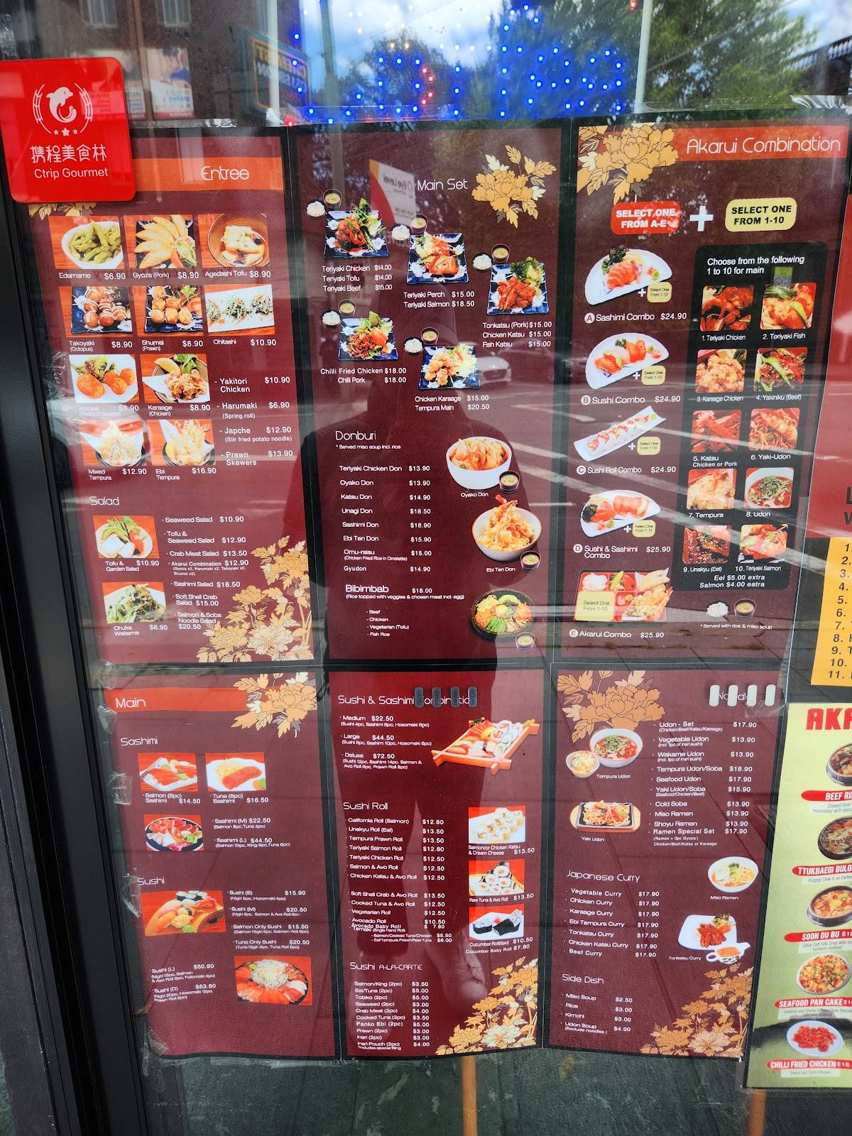 Menu at Akarui restaurant, Randwick, 2 Belmore Rd