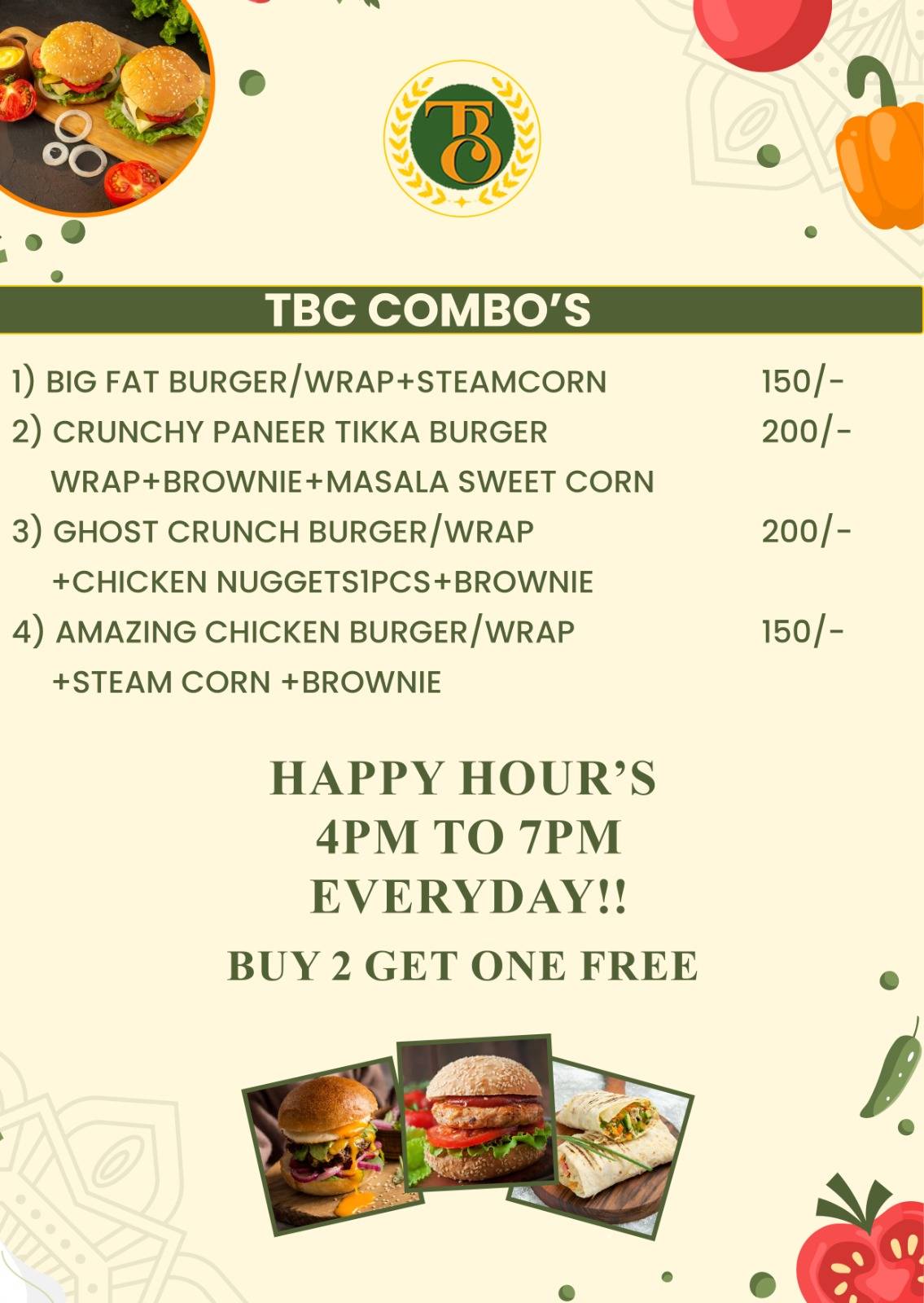 Menu at The Burger Coast (TBC Multi Cuisine Restaurant), Akola