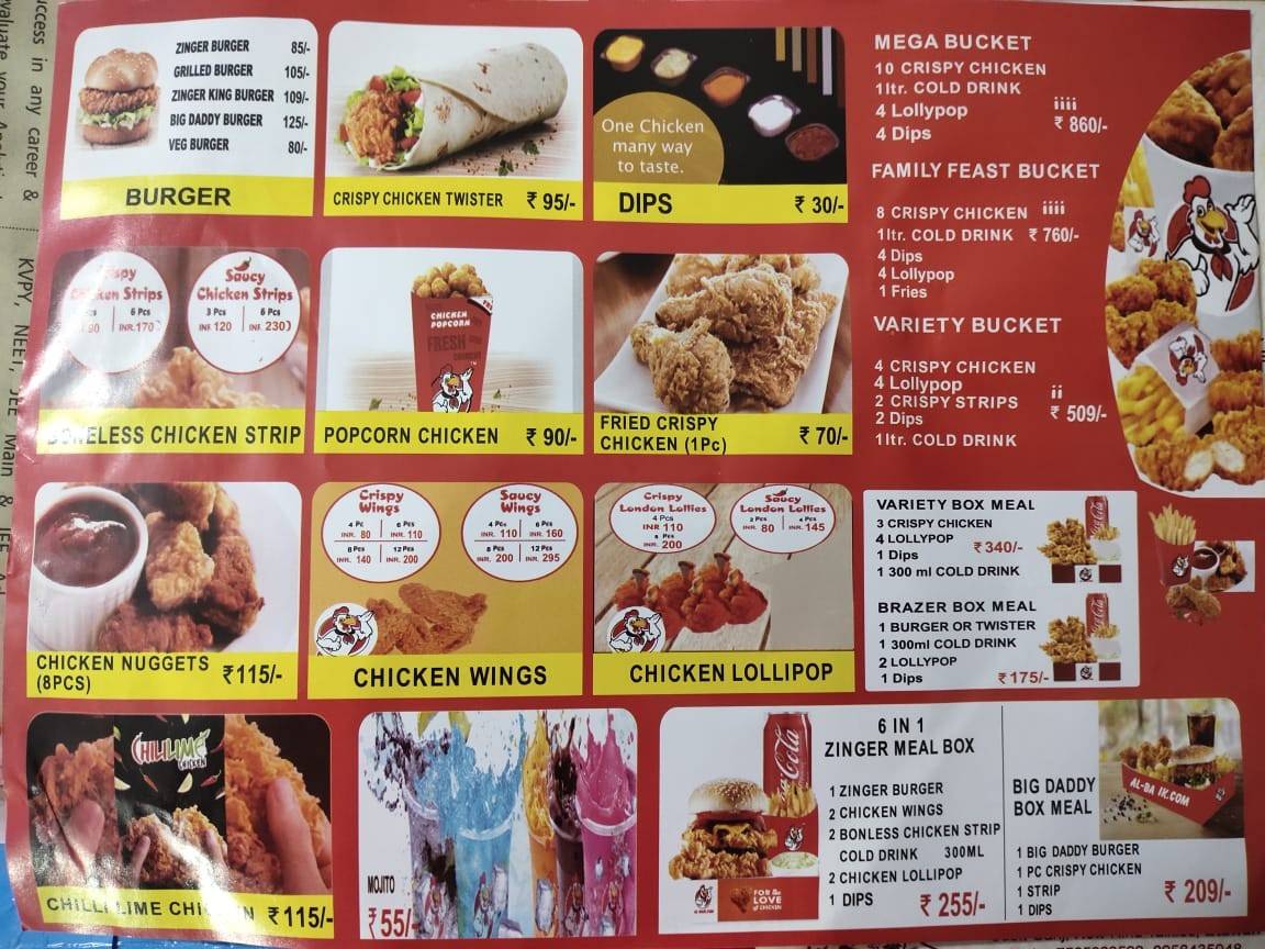 Menu at Al.baik, Banda