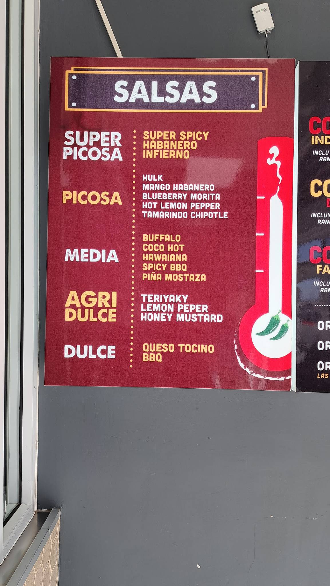 Menu at Alabama Fried Chicken restaurant, Ciudad Juarez, Ejercito y