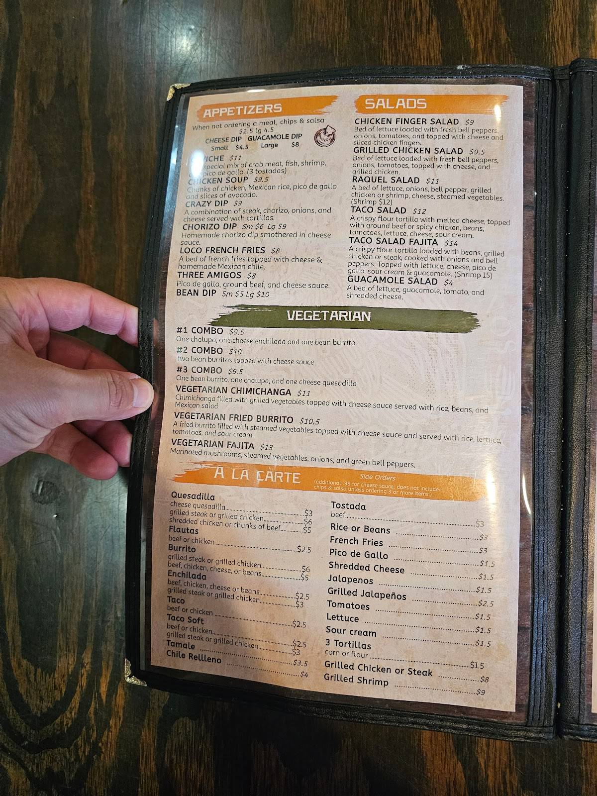 Menu at Alamitos Mexican Restaurant, Cullman