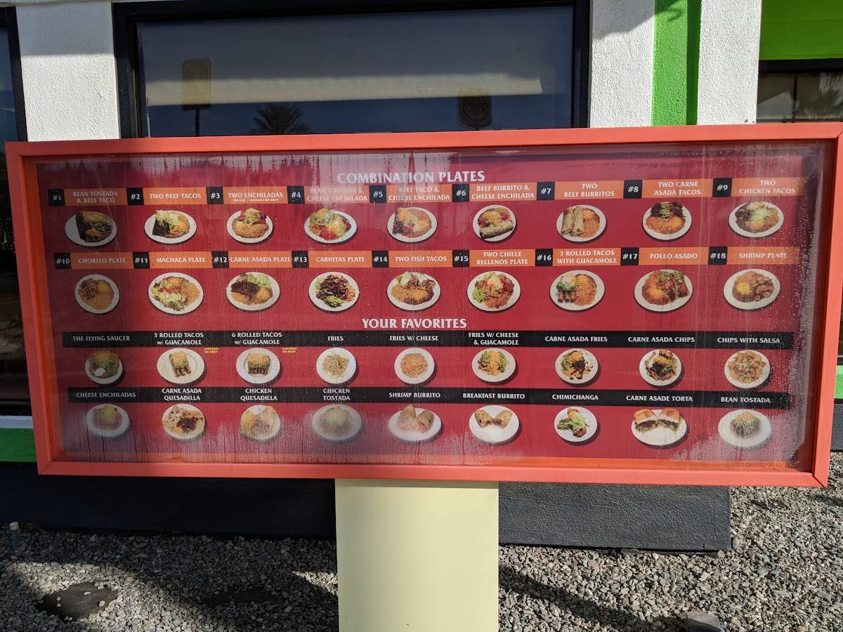 Menu at Albertacos restaurant, Blythe, 370 S Lovekin Blvd
