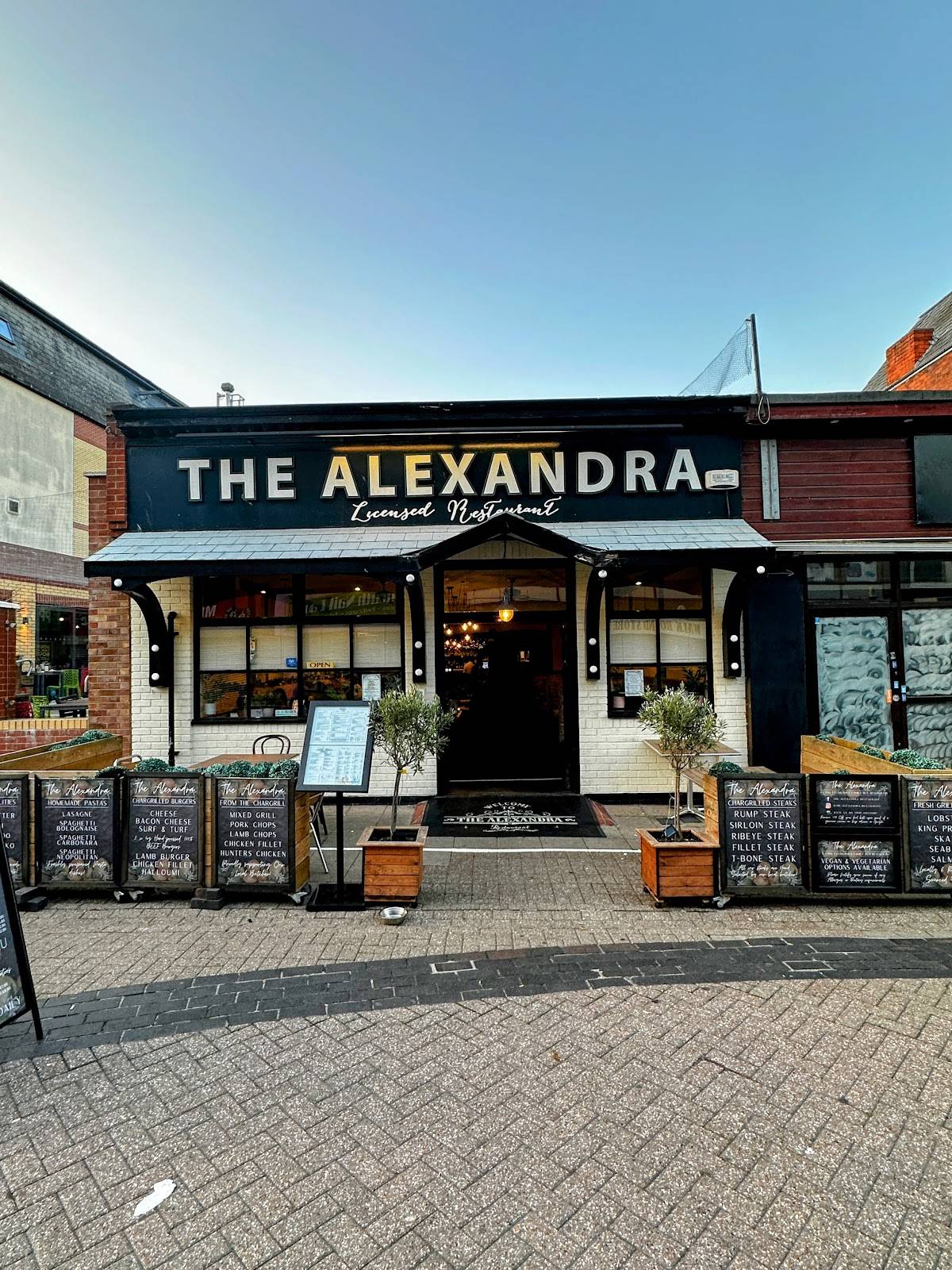 Menu at Alexandra Restaurant, Great Yarmouth