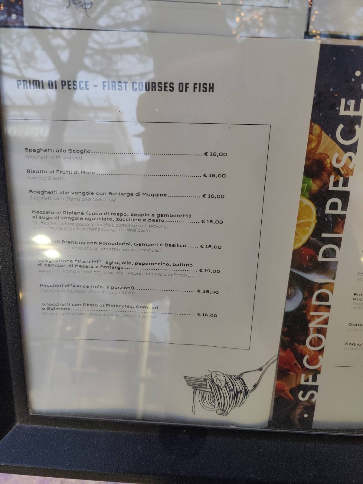 Menu da Ristorante Amerigo, Rimini