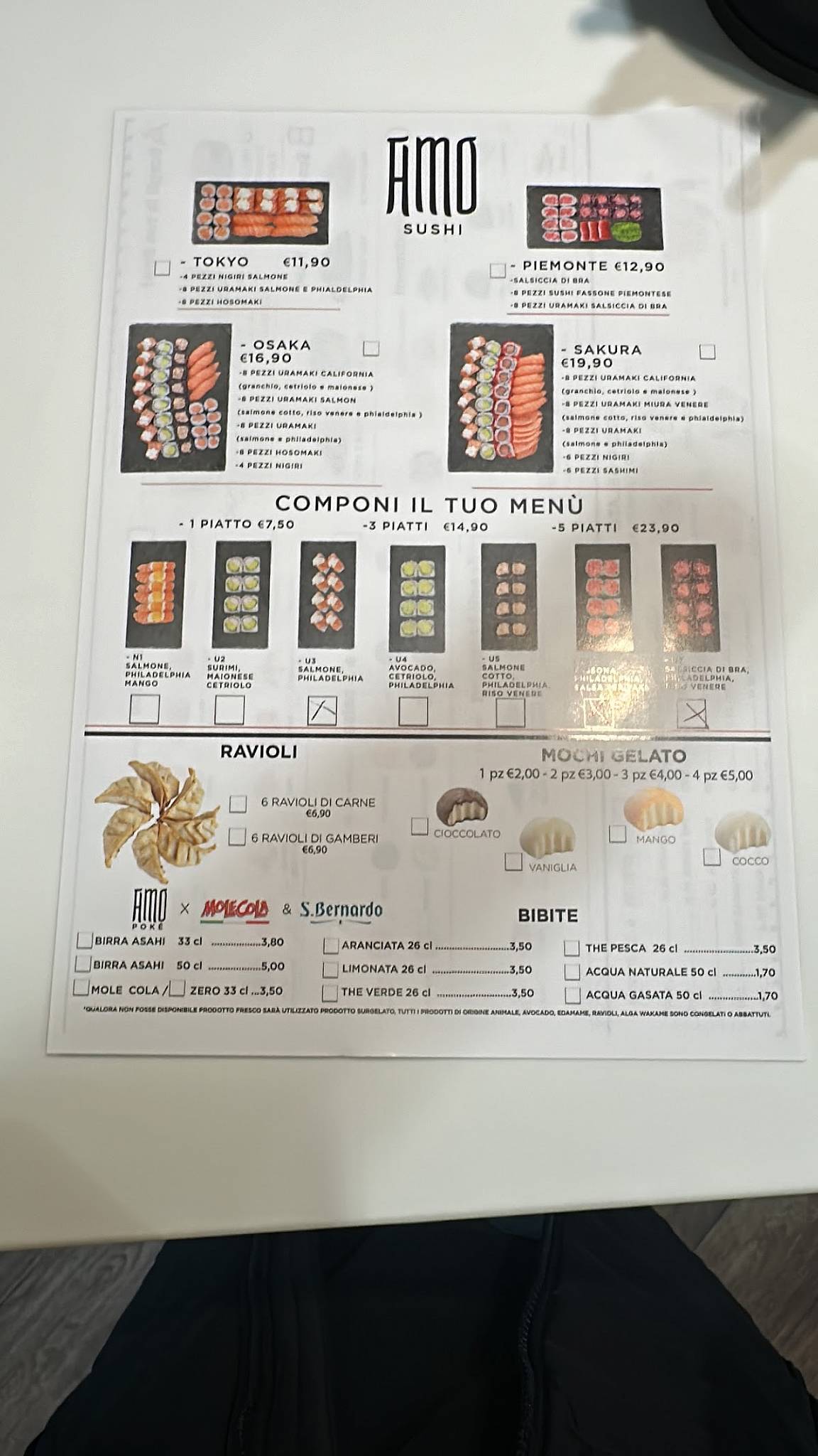 Carta del restaurante Amo Poke Grugliasco, Grugliasco