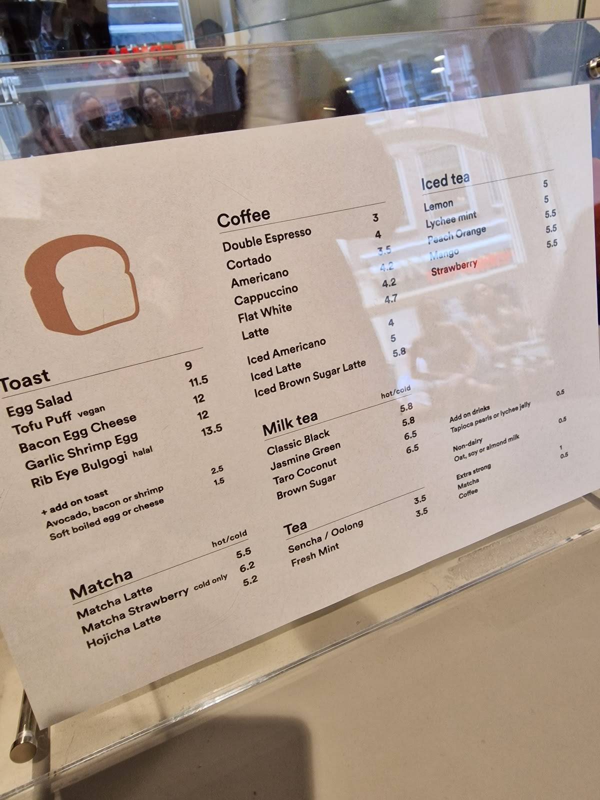 Carta de Chun Café Berenstraat, Amsterdam