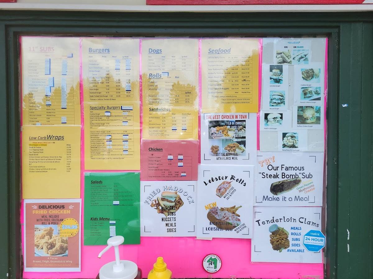 Menu at Mill Pond Dairy Bar, Hodgdon