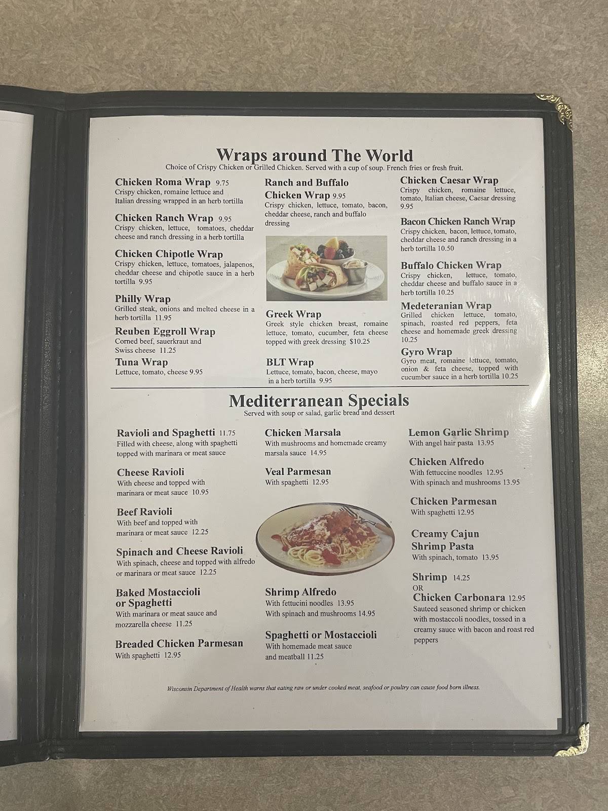 Menu at Andrea’s Family Restaurant, Cudahy