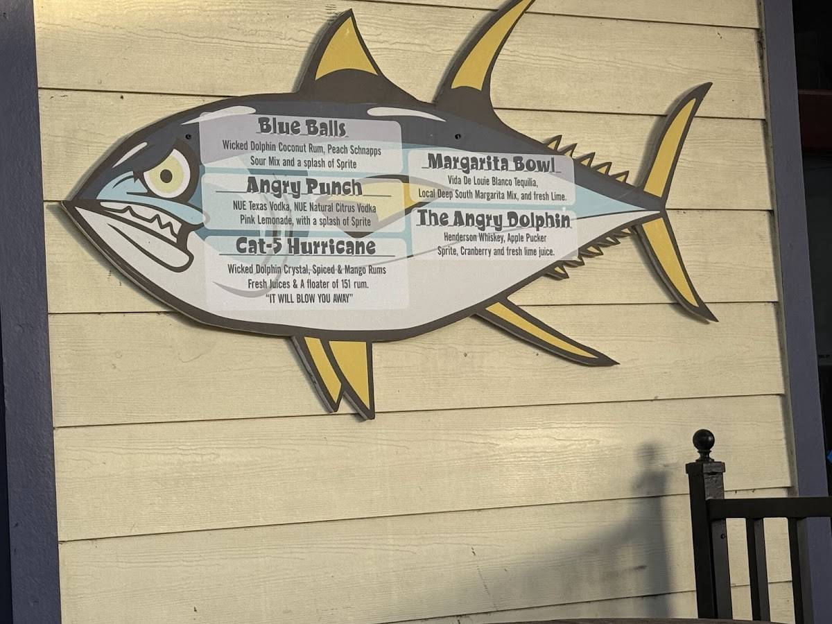 Menu at Angry Tuna Seafood Company restaurant, Panama City Beach