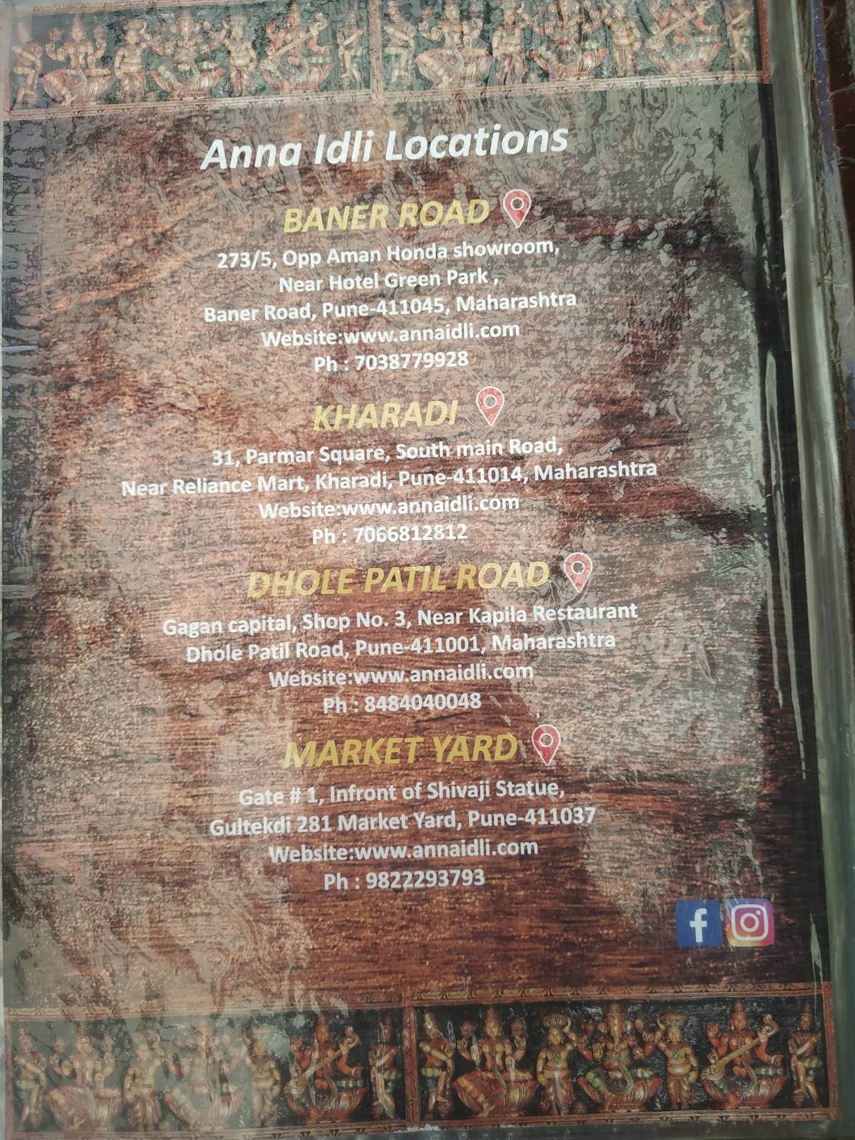 Menu at ANNA, Pune, Parmar Square