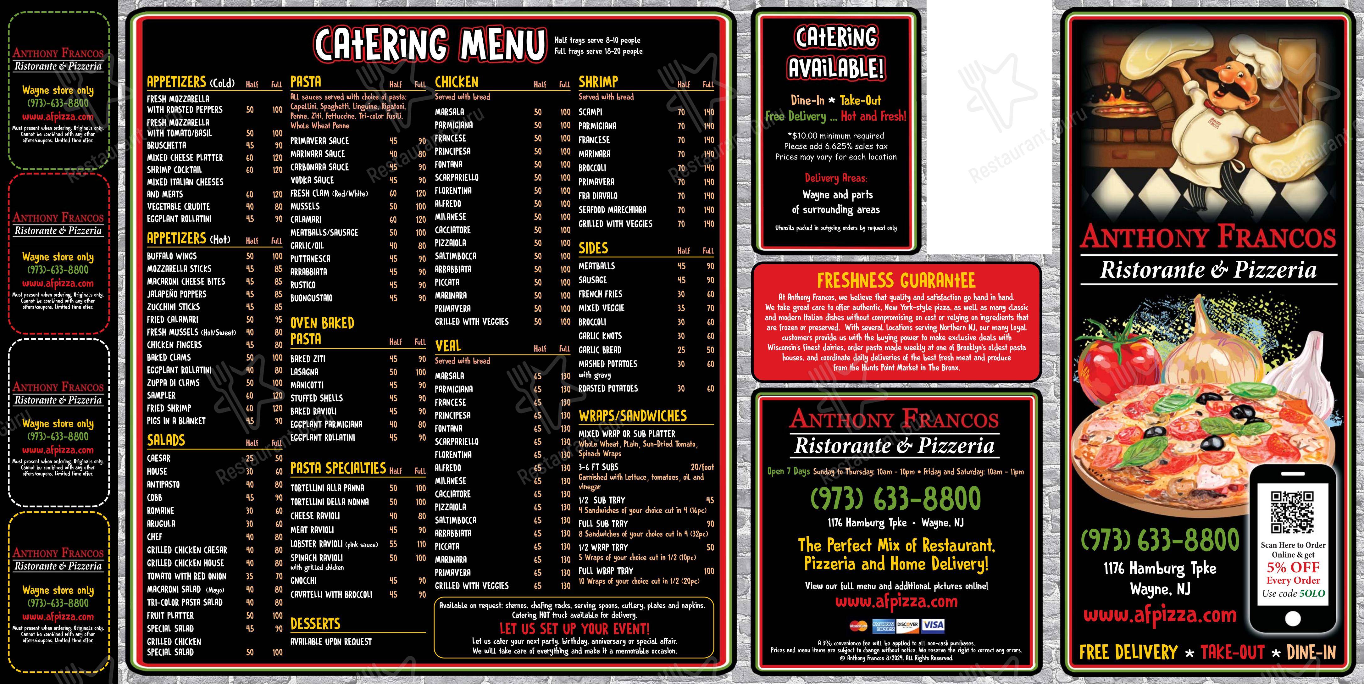 Anthony francos menu store