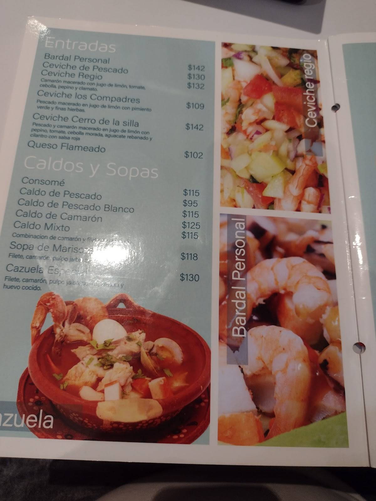 Carta del restaurante El Calamar del Monterrey (Suc. Concordia), Apodaca