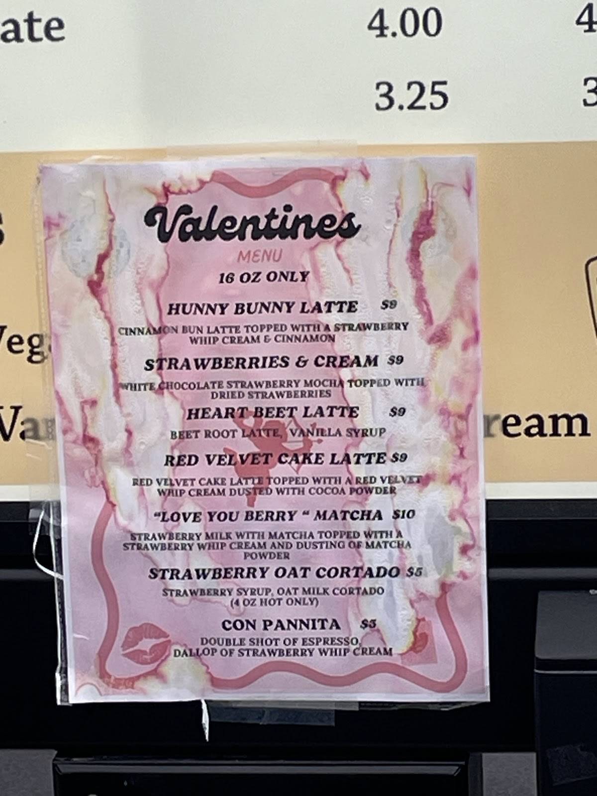 Menu at Arcadia Coffee, Downers Grove