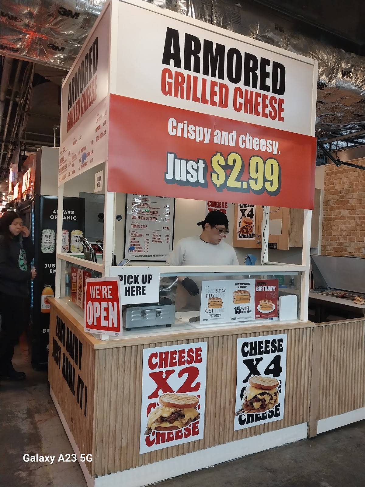 Menu at Armored Grilled Cheese restaurant, New York City