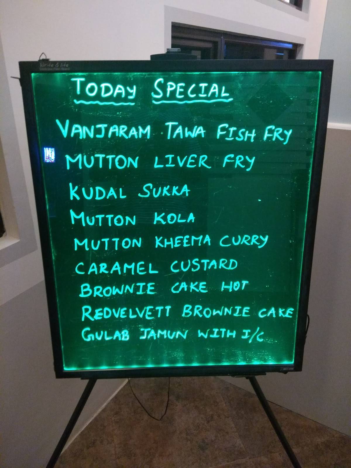 Menu at Arunachala-Incredible Indian Cuisine, Karur