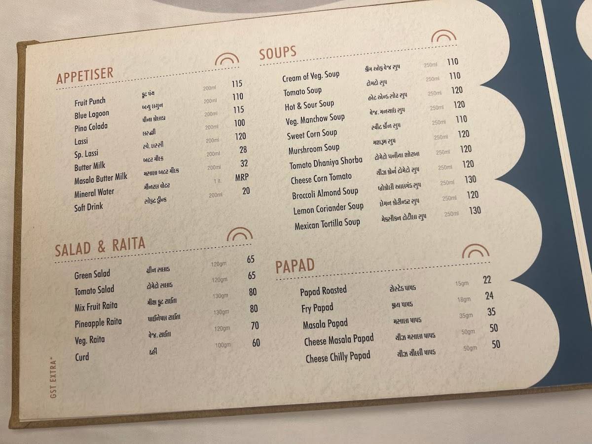 Menu at Ashish Restaurant, Surat, Nana Varachha Rd