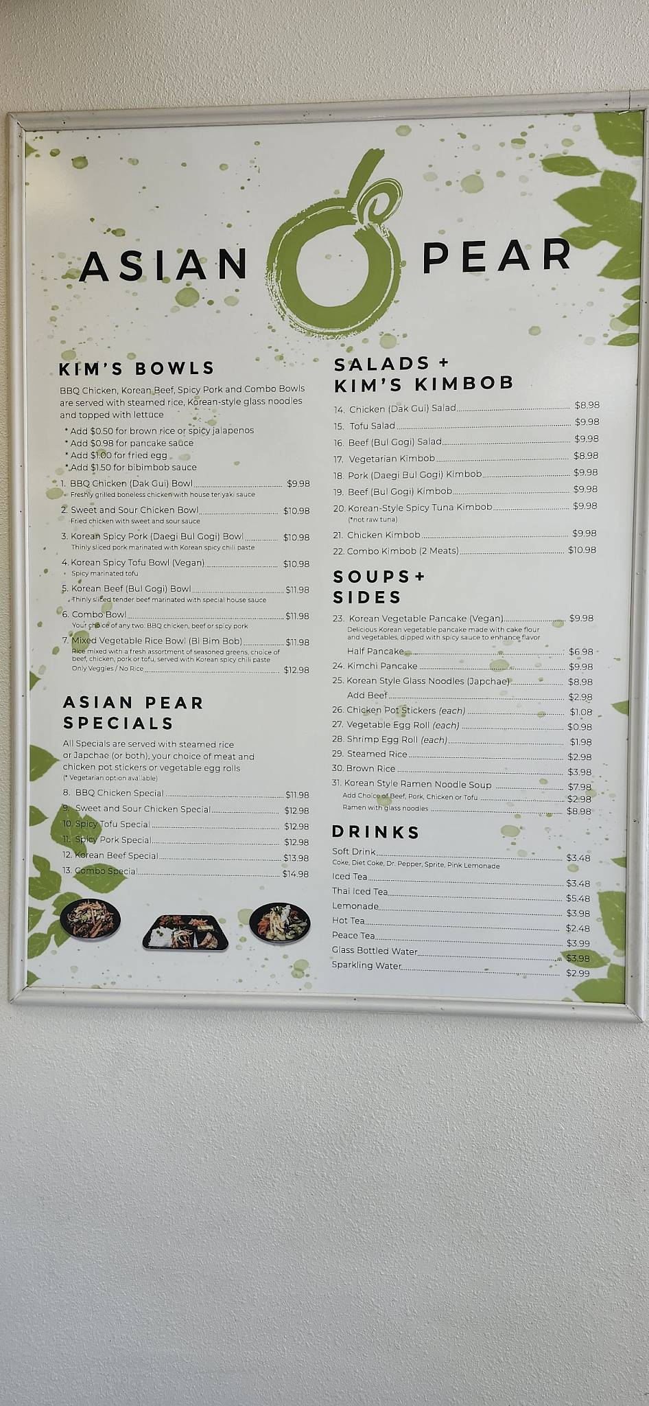 Carta del restaurante Asian Pear, Albuquerque, San Pedro Dr NE ste d