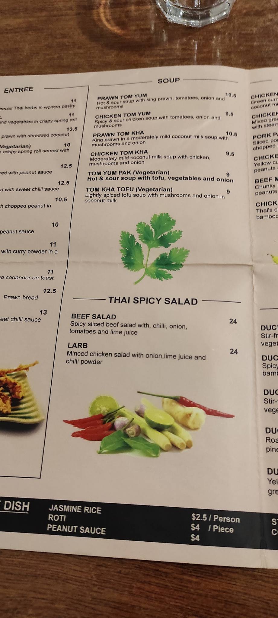 Menu at Muang Thai Pukekohe Restaurant, Pukekohe