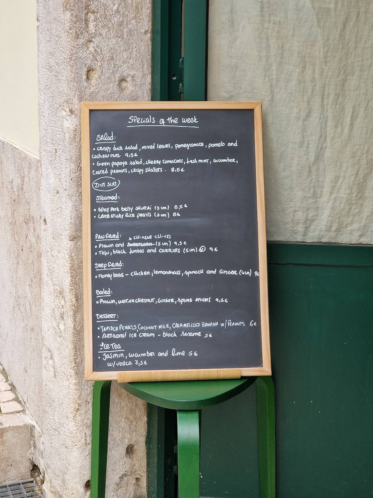 Menu em Aura Dim Sum Lab restaurante, Lisboa