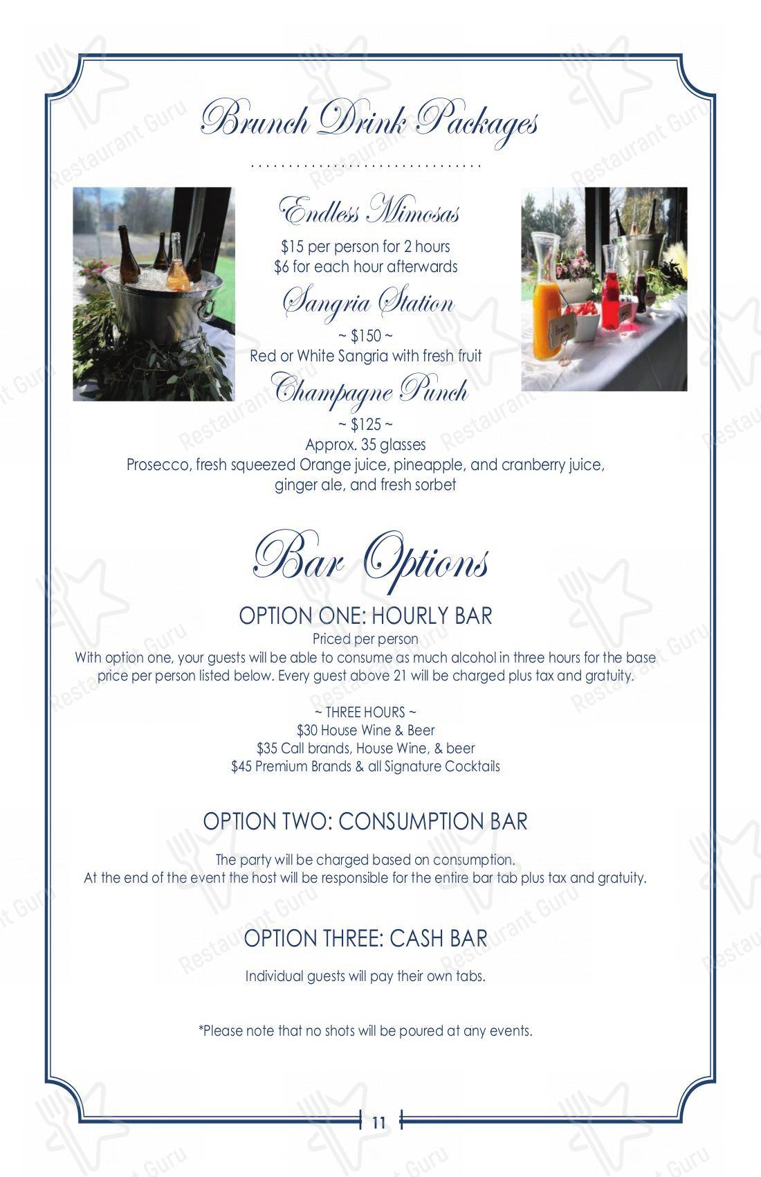 Menu at Avino's Italian Table restaurant, Bellport, 108 S Country Rd