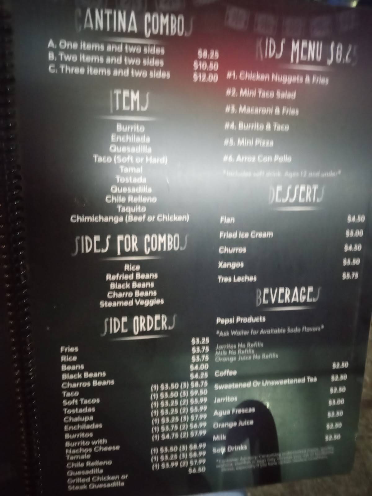 Menu at Ayala's Mexican Restaurant - Clarksville, VA, Clarksville