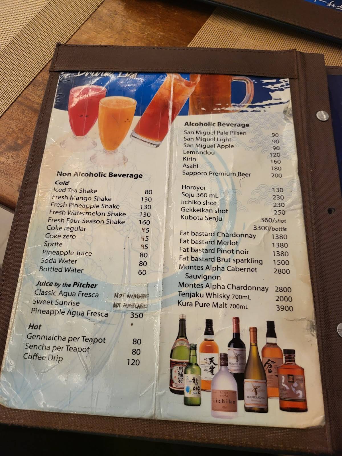 Menu at Ayame Japanese Restaurant -IL Corso, Cebu City