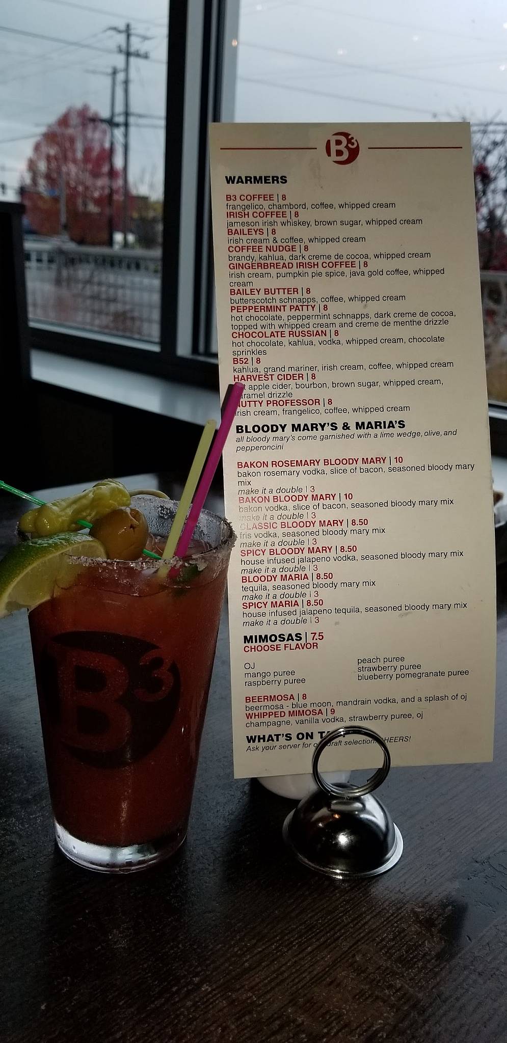 Menu at B3 Breakfast & Burger Bar, Lynnwood