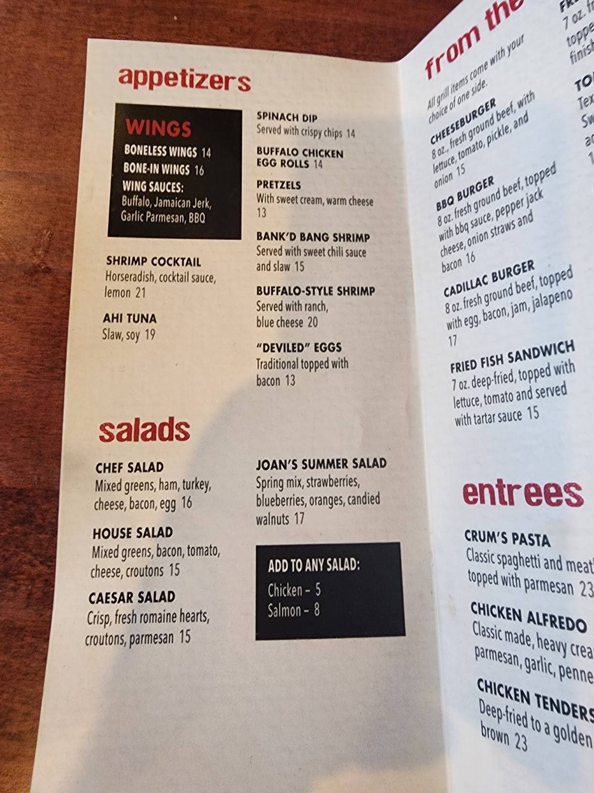 Menu at BANK 253 Restaurant and Nightlife, Pikeville