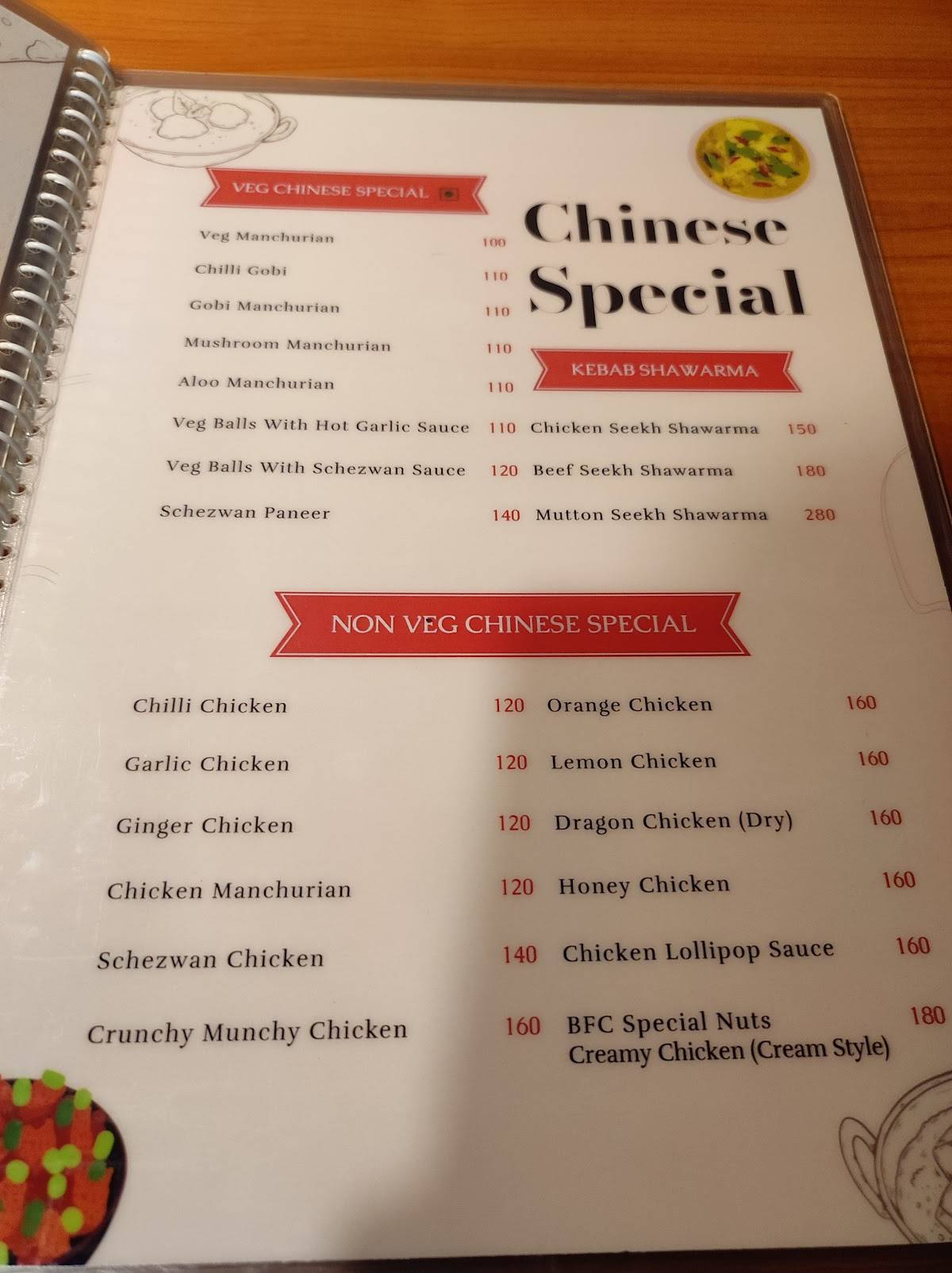 Menu at BANU FOOD COURT (BFC), Marthandam