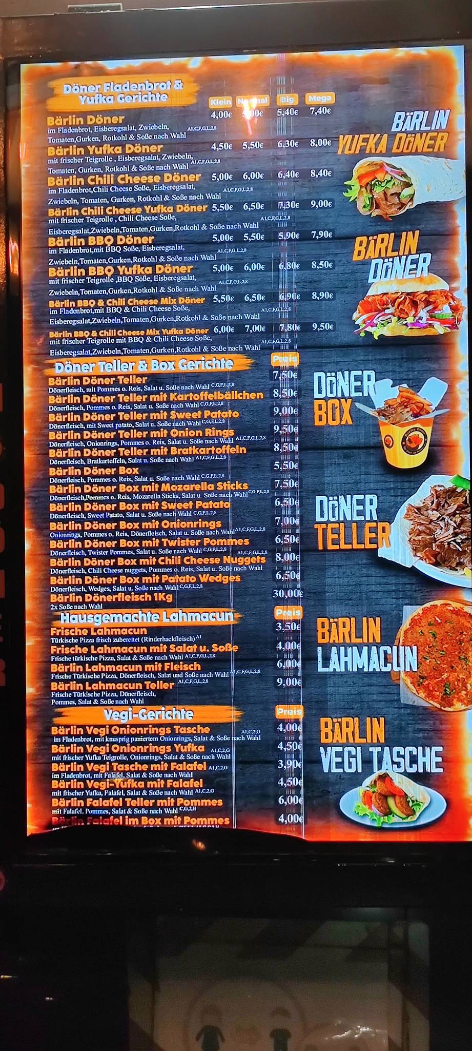 Menu at Berlin Food Style BBQ, Mannheim