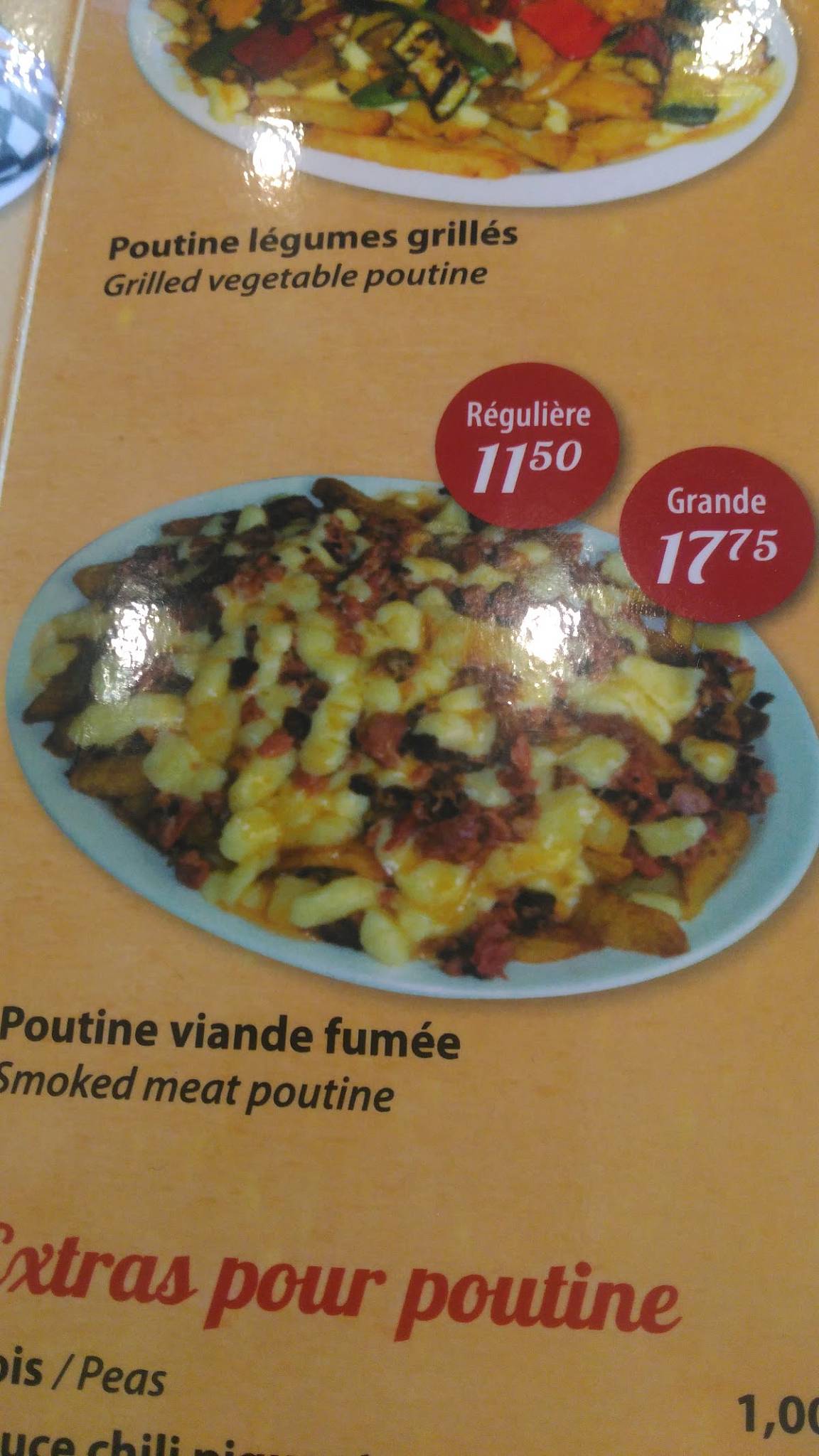 Menu au Côte St Luc Bar-B-Q (NDG), Montréal, Chem. de la Côte St Luc