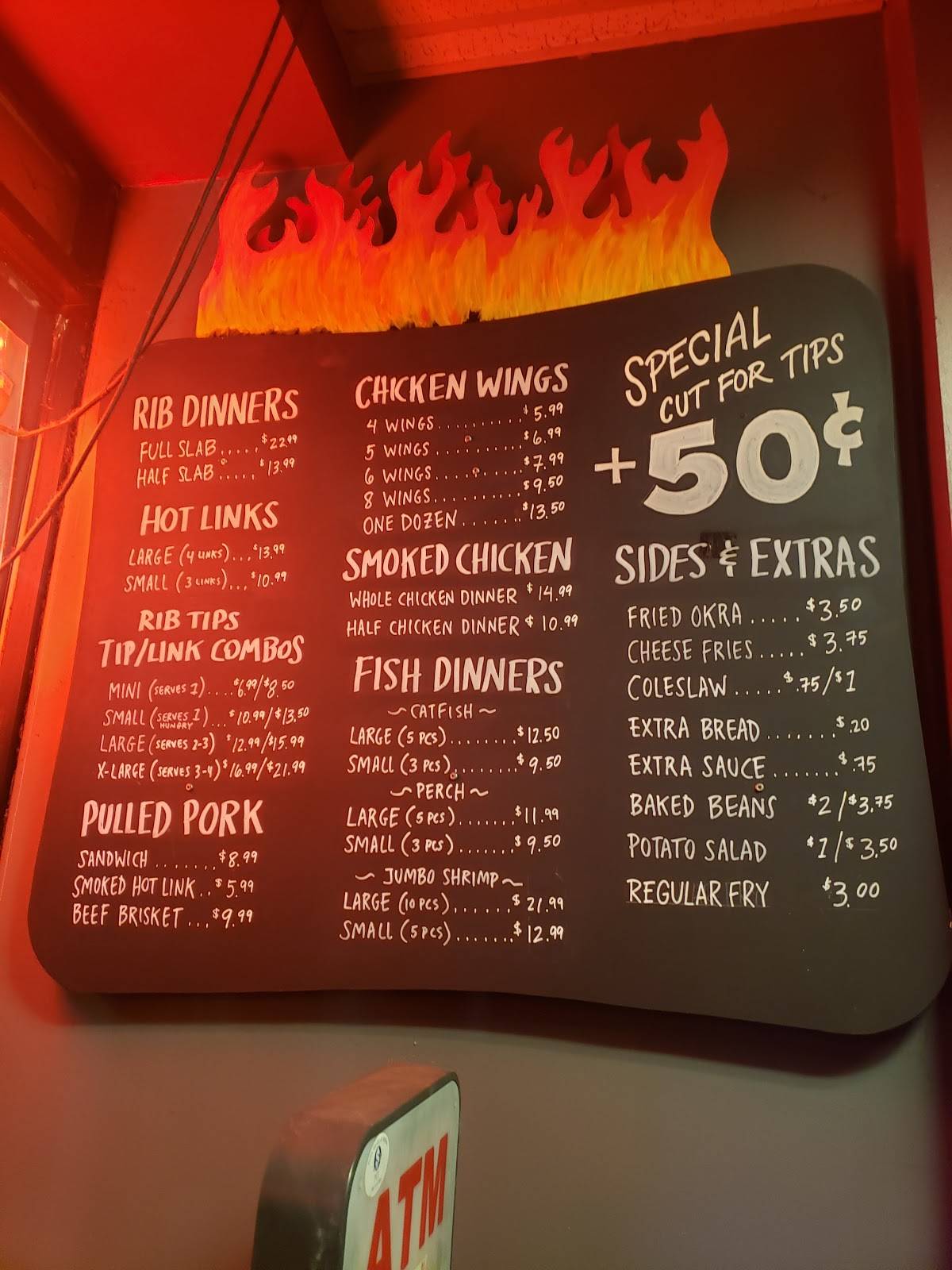 Menu at Honey 1 BBQ, Chicago, 746 E 43rd St