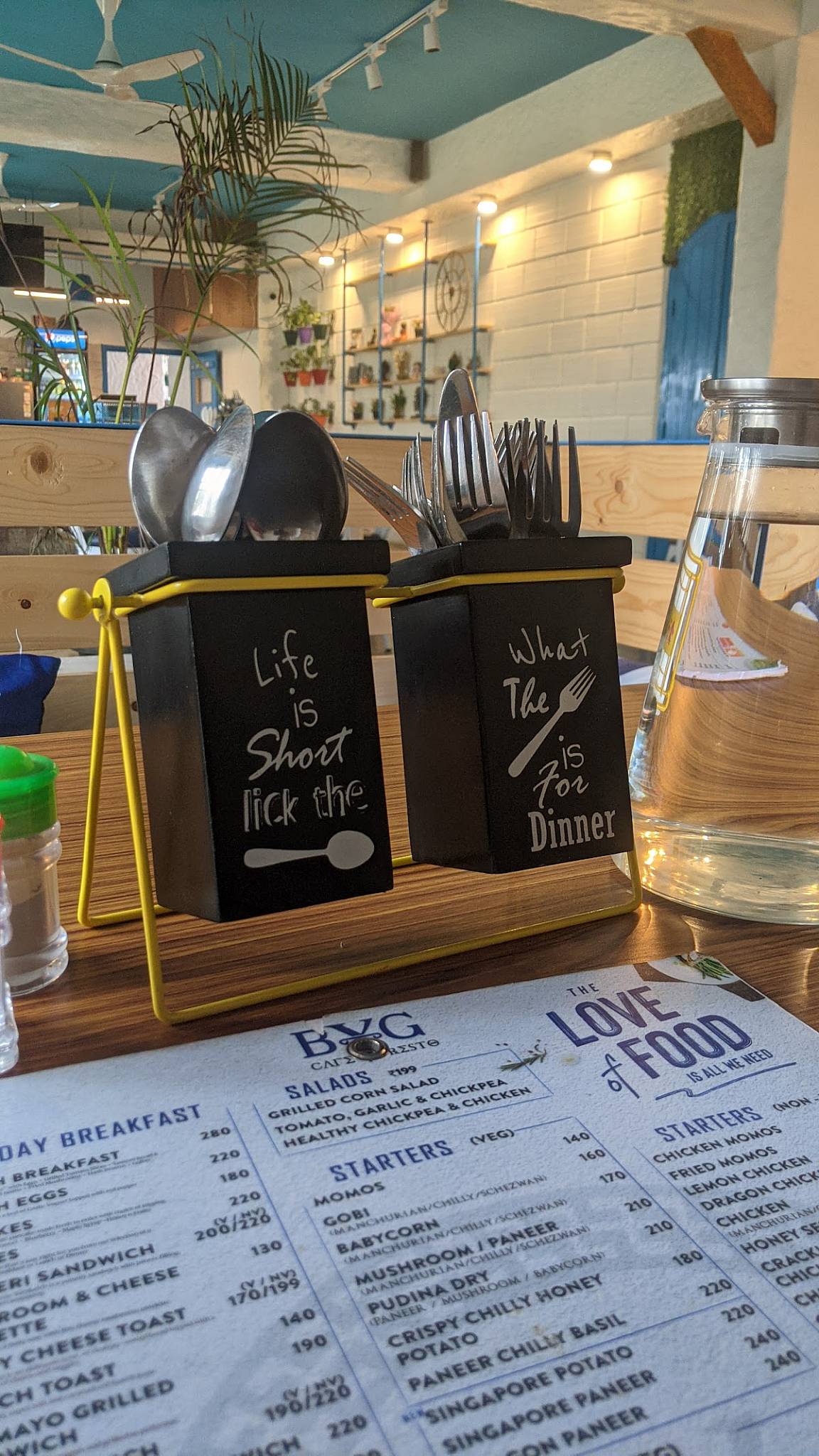 Menu at BYG Cafe n Restaurant, Bengaluru