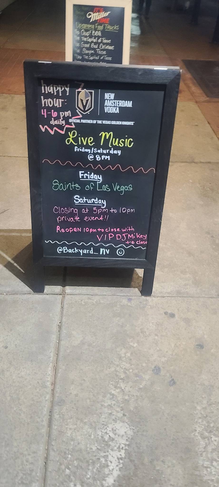 Menu at Backyard pub & bar, Henderson